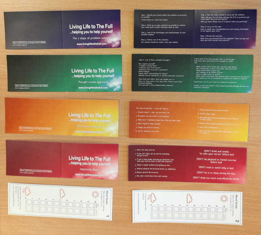 Five Areas Approach Flashcards / Bookmarks | Living Life to the Full ...